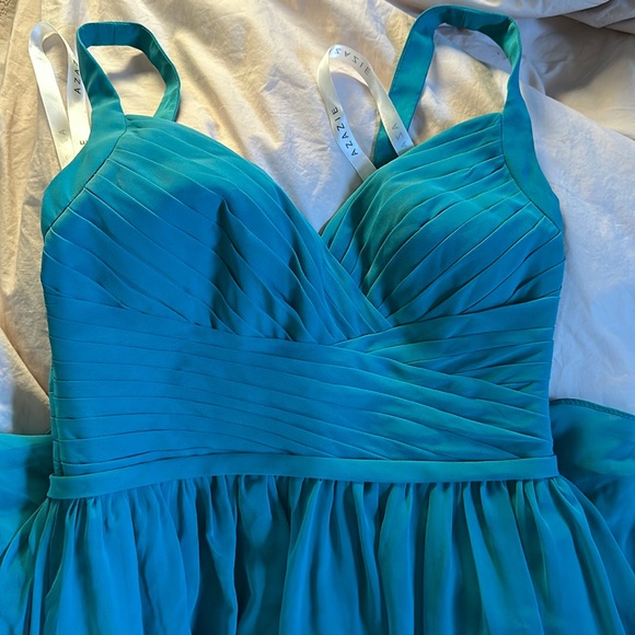 Azazie | Dresses | Azazie Size A4 Chanel Dress In Jade Worn Once | Poshmark
